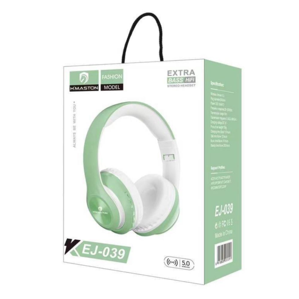 Fone De Ouvido Sem Fio Bluetooth 5.0 Headphone TF Card EJ-039 ...