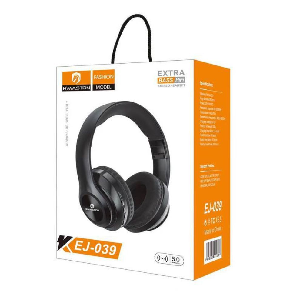 Fone De Ouvido Sem Fio Bluetooth 5.0 Headphone TF Card EJ-039 ...